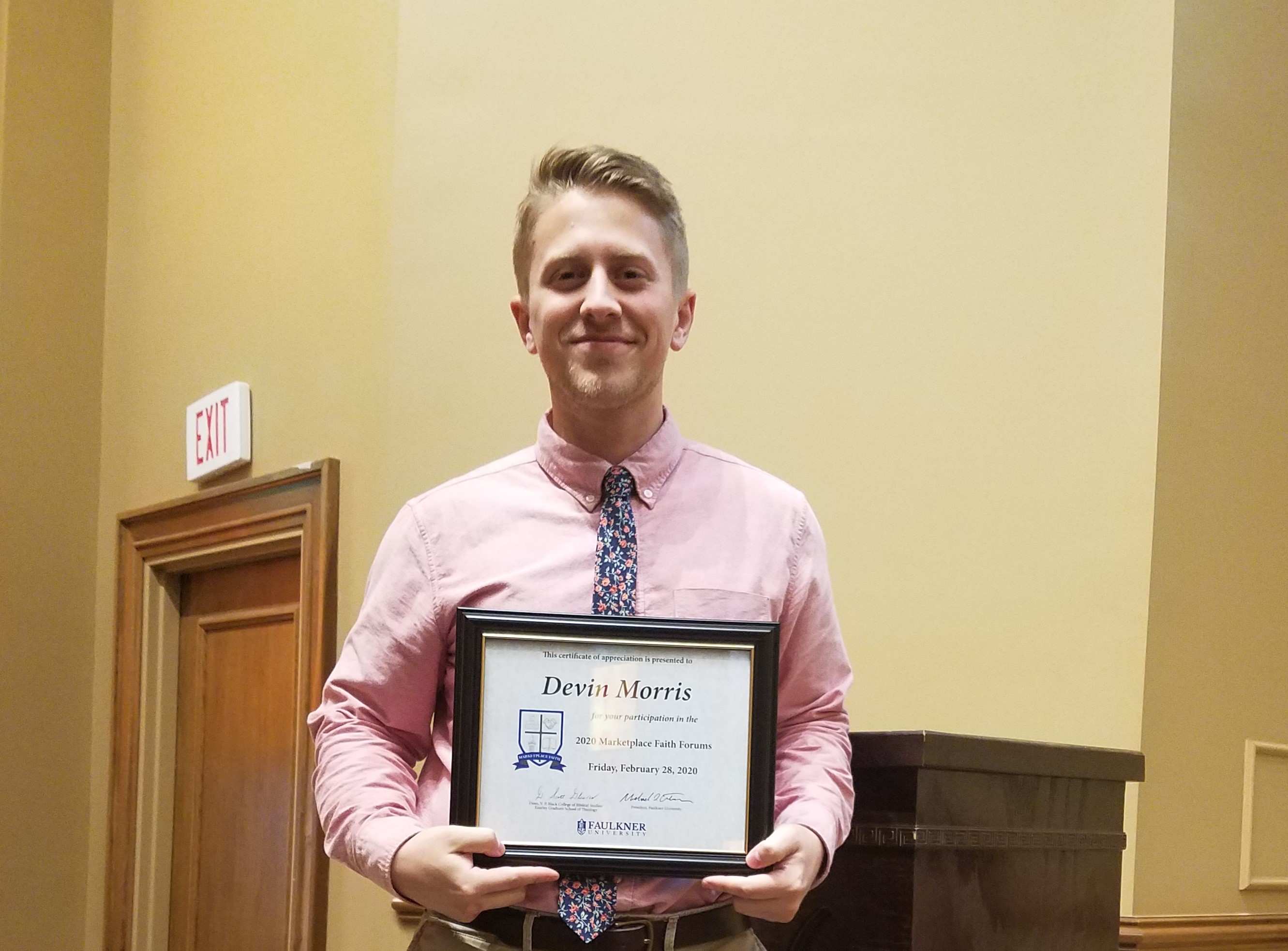 Faulkner University News – Devin Morris honored as Young Alumnus for ...